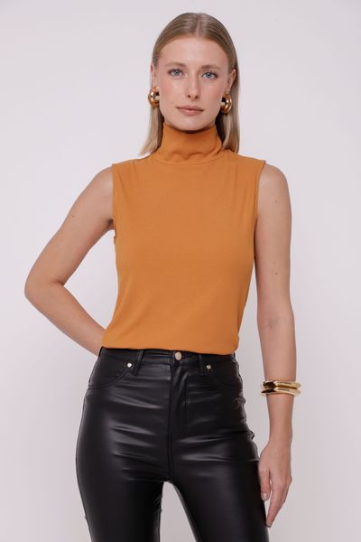 Regata Rib Long Basic Caramelo | Mamô - Mamô